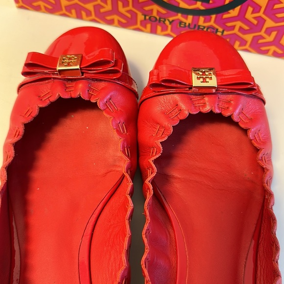Tory Burch | Shoes | Tory Burch Red Romy Ballet Shoe | Poshmark